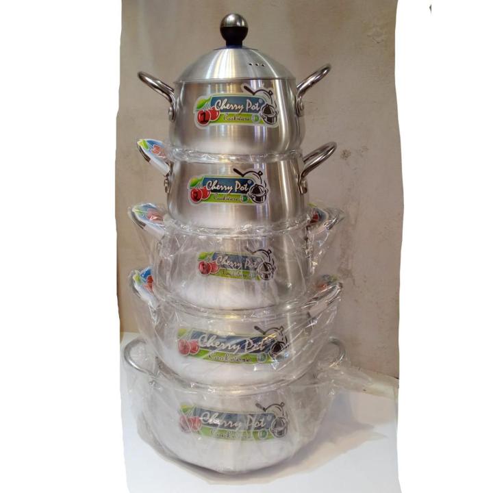 Cooking pot Set Cookware Degchi pately bartan set kitchen silver ...