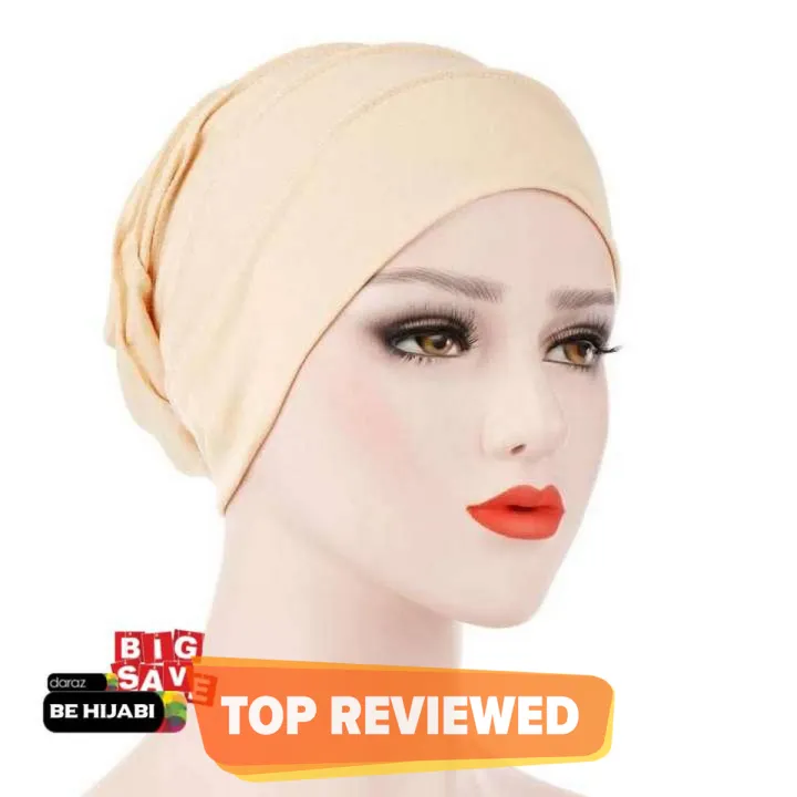 Plain Skin Muslim Head Scarf Inner Hijab Caps Wraps Women Islamic Under scarf Bonnet | Daraz.pk