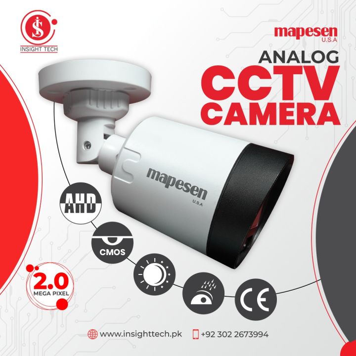 Mapesen 2MP Bullet CCTV Camera – HD Outdoor Security Surveillance ...