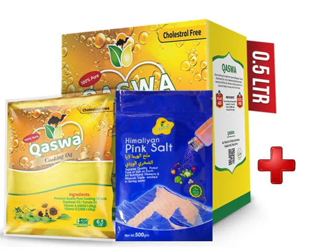 Qaswa Cooking Oil 900ML Carton, x 5 Pouches – Fortified with Vitamin A ...