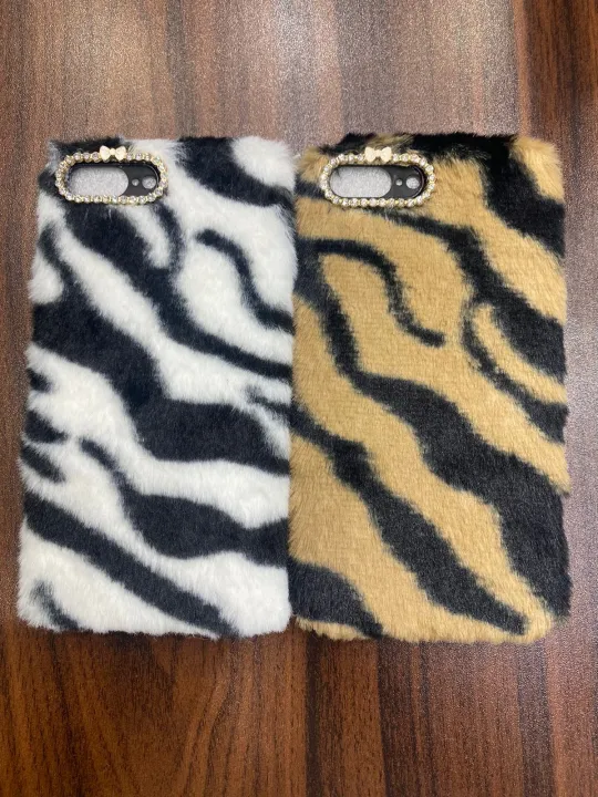 Apple Iphone 7 Plus Fuzzy Plush Case for Girls Women Warm Winter Fluffy ...