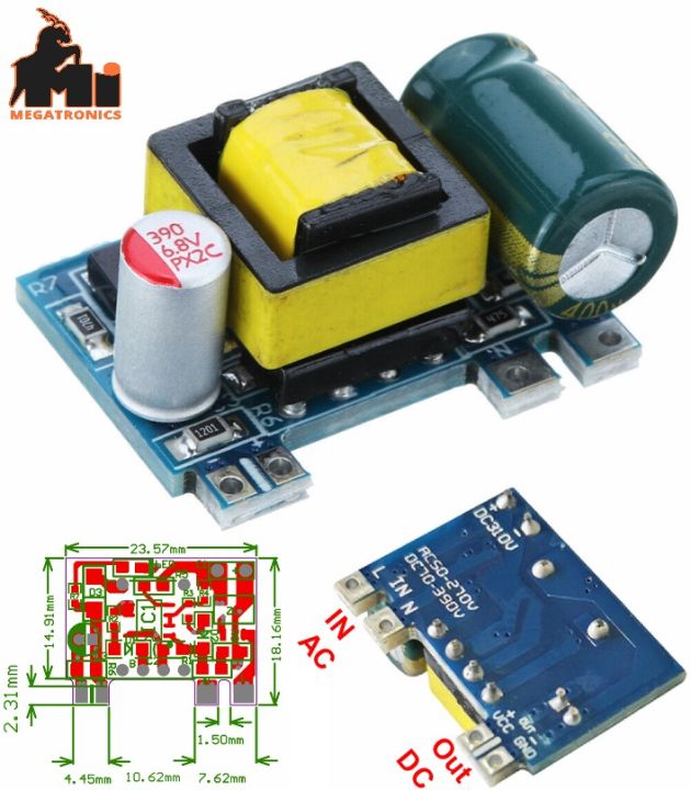 AC220 to DC 5V 700mA 3.5W SMPS PCB power supply isolated Module | Daraz.pk