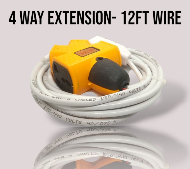 4-Way Heavy Duty Universal Extension (2 Simple + 2 Universal Sockets ...