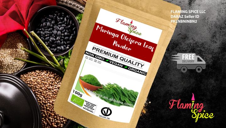 MORINGA OLIEFERA LEAF POWDER 100g | Daraz.pk