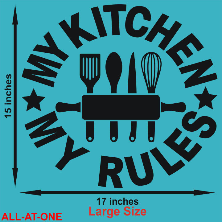 ALL-AT-ONE # 49 ("MY KITCHEN MY RULES 2") Self-Adhesive Vinyl (PVC ...