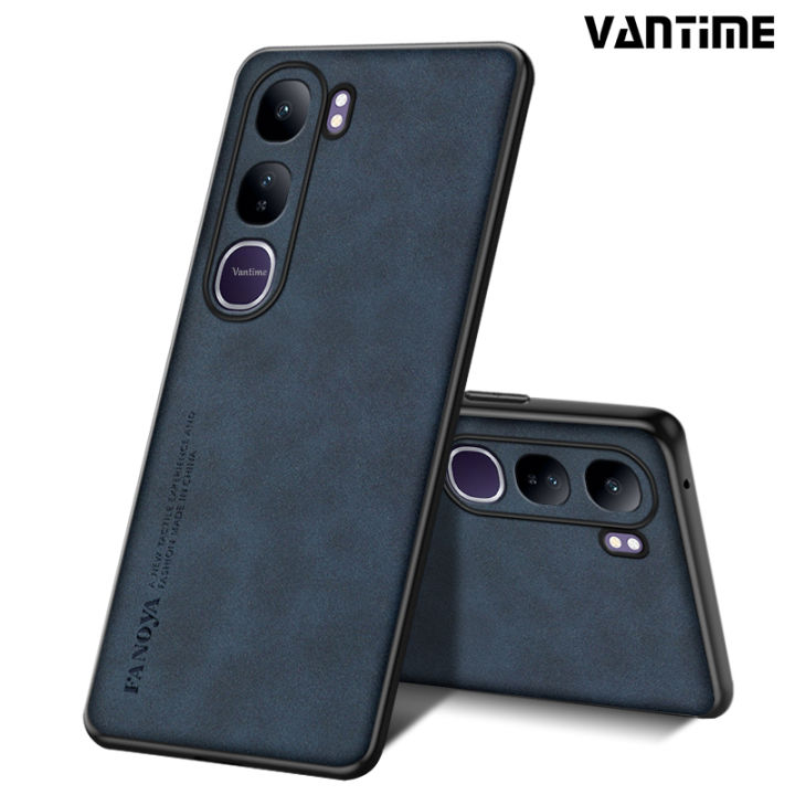 Vantime For Vivo Y200 5g Pu Case Lens Cover Matte Slim Back Shockproof