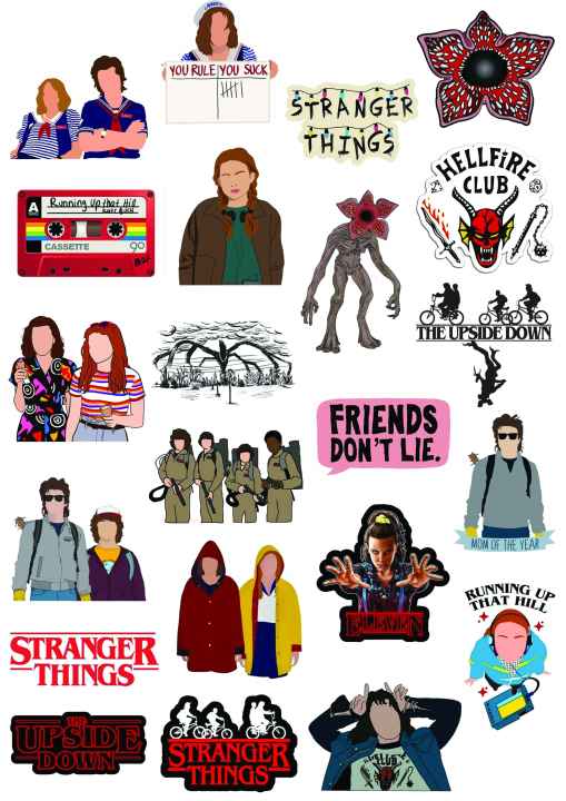 Stranger Things Stickers Best Quality Aesthetic For Stranger Things ...