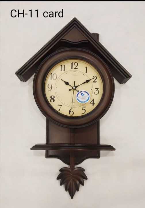 NEW STYLISH BEAUTIFUL WALL CLOCK ALONG WITH LONG PENDULUM FANCY AND ...