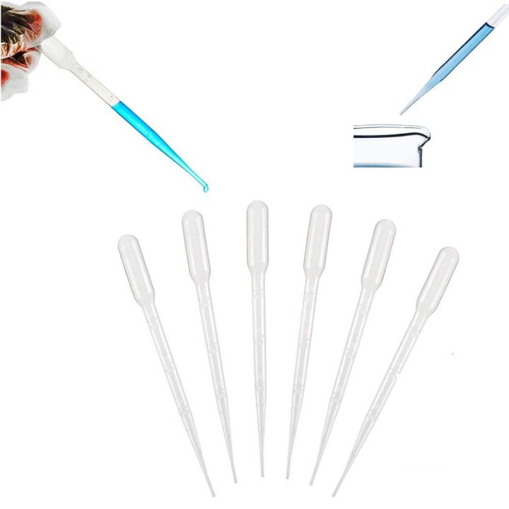 Pack of 6 - Pouring Color Droppers, Transparent Pipette Disposable ...