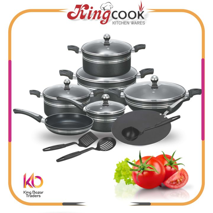 Crystal Non-Stick Cookware Set – 15-Piece Gift Pack for Premium Cooking ...