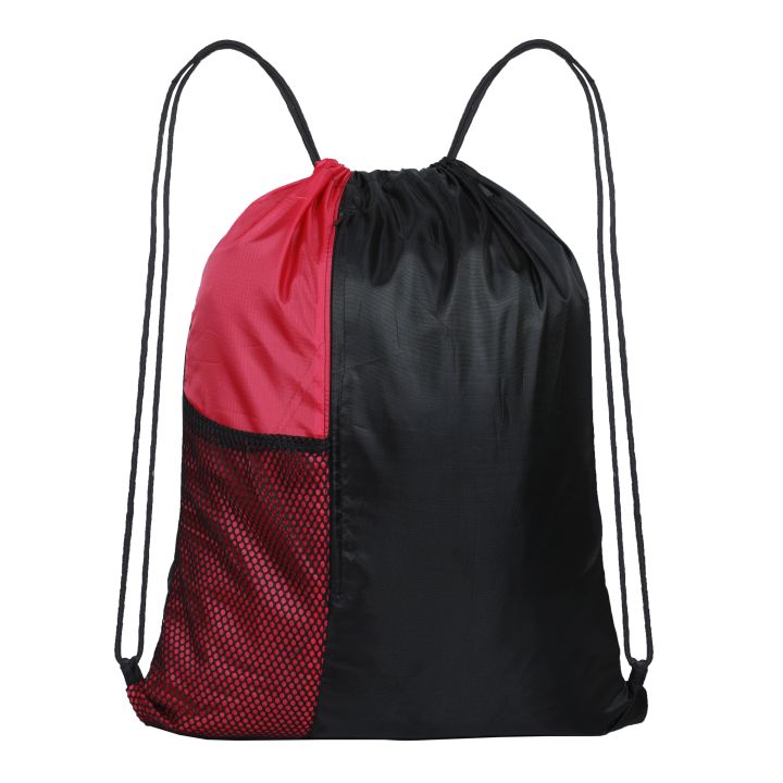 Drawstring Bag Red Swim Sport Sack PE Bags Water Proof Drawstring Gym ...