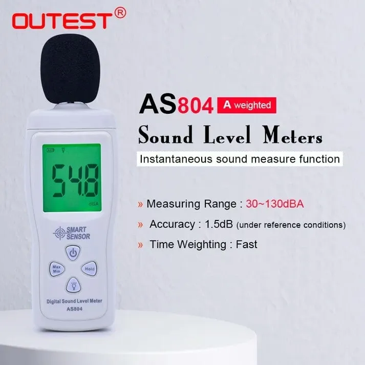 Sound Level Quality Tester SMART SENSOR AS804 Digital Meter Testing ...