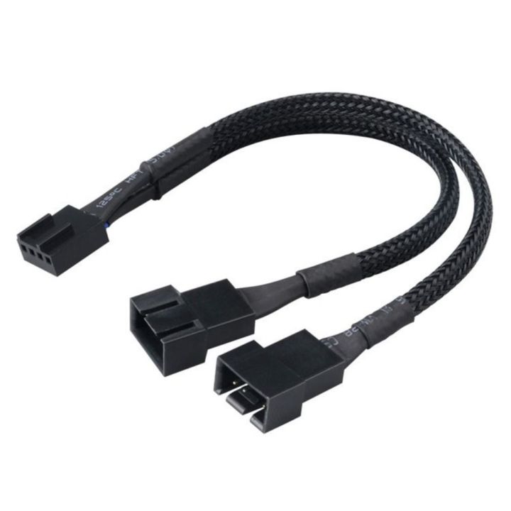 Fan 4P Adapter Cable Male To Female 4 Pin Pwm Fan Cable Black Sleeved ...