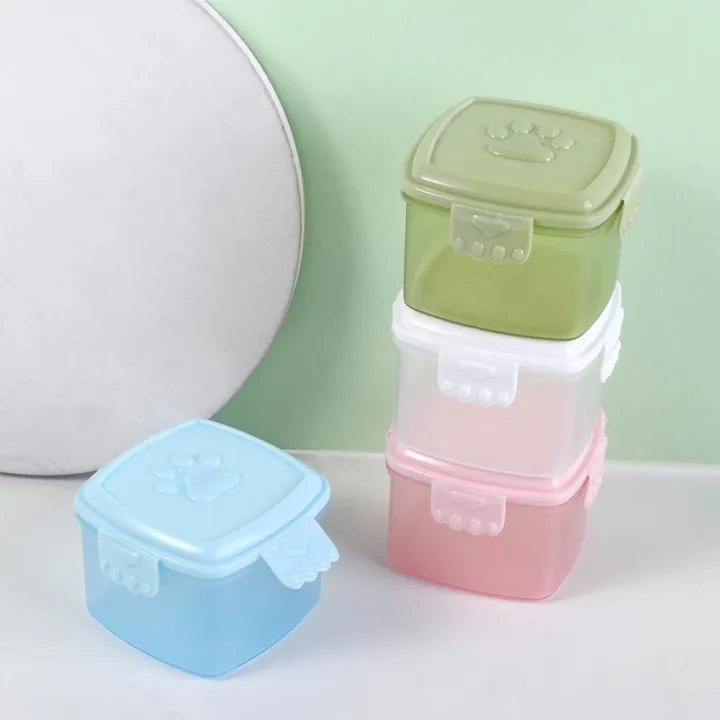 Portable Plastic Sauce Box Round/square Sealed Sauce Container Cat Paw ...