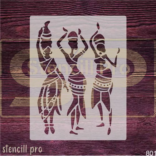 Tribal Dance Stencil for Art African Tribe Stencil | Daraz.pk