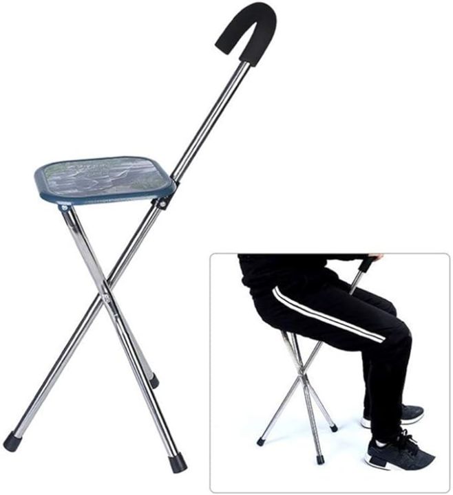 Imported Tripod Folding Lightweight Cane Seat, Stainless Steel Portable ...