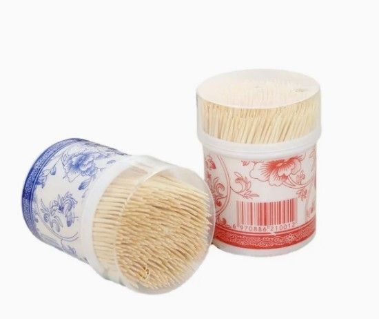 200 Pieces Wooden Toothpicks | Reusable Container | Sturdy Smooth ...