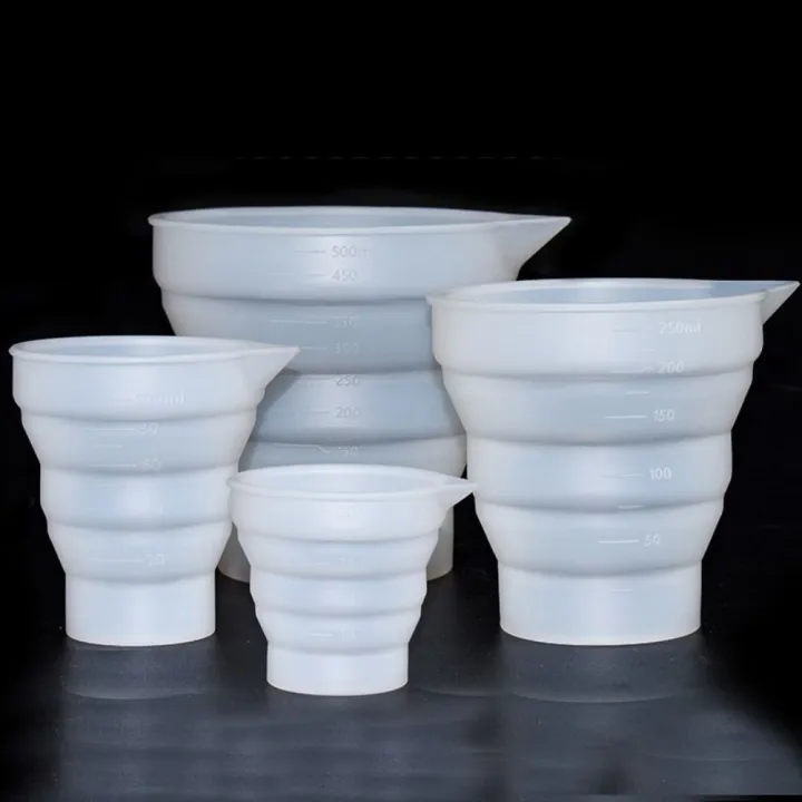 DIY With Scale Foldable Silicone Measuring Cup Reusable Mix Cup Epoxy ...