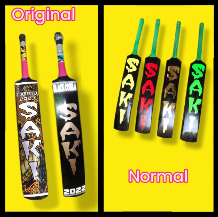 SAKI Cricket Tape Ball Bat - Full Cane - Original - Made in Sialkot ...