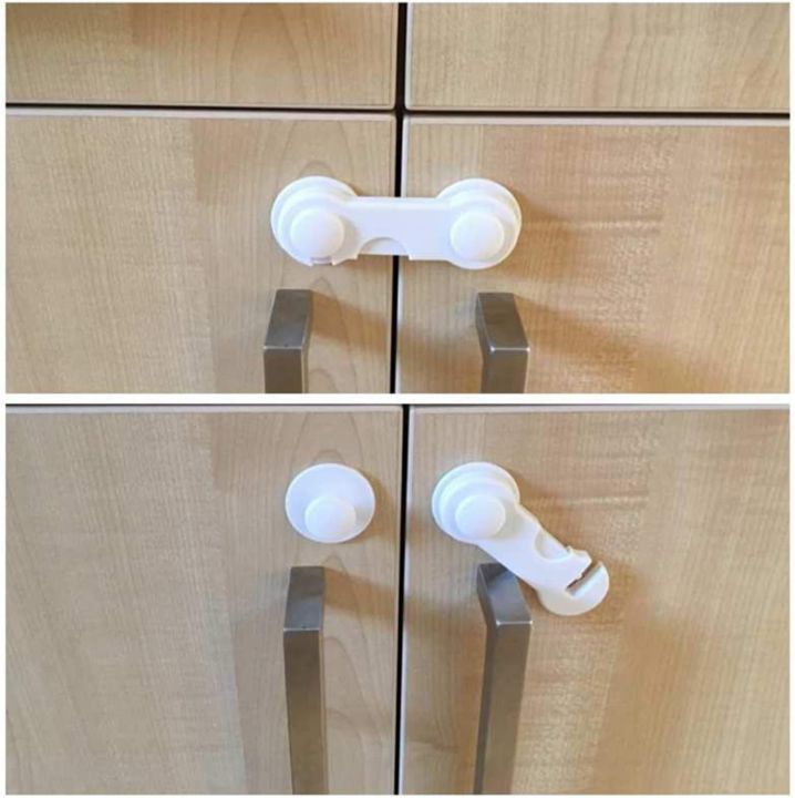 Childproof Safety Lock Set – Reusable Plastic Straps for Drawers ...