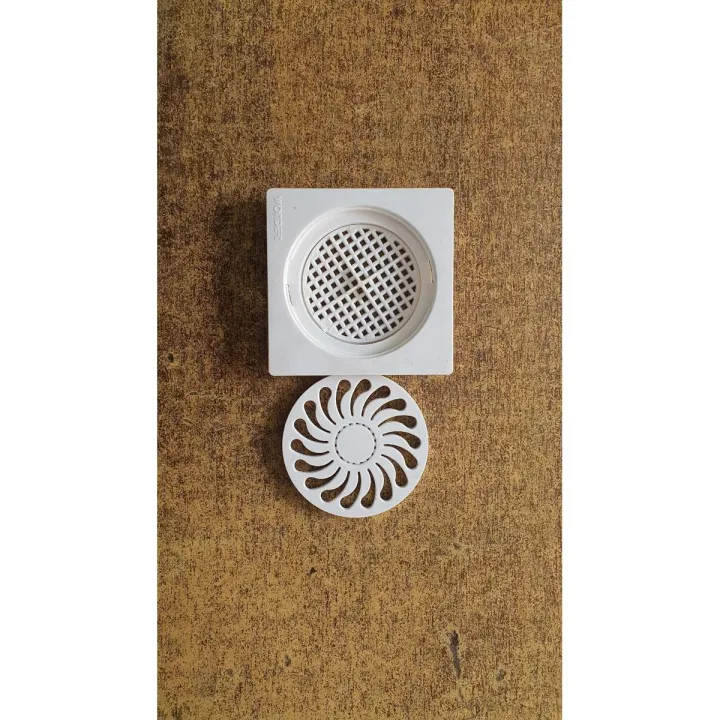 Plastic floor waste drain waste jali 6x6 in ABS material with center ...