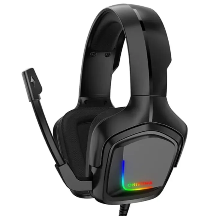 ONIKUMA K20 RGB Gaming Headset Surround Sound With Noise Cancelling Mic ...