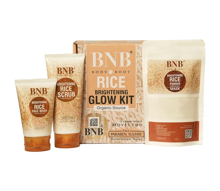 BODY N BODY Rice Brightening Glow KIT 03 Steps 01 - BRIGHTENING RICE ...