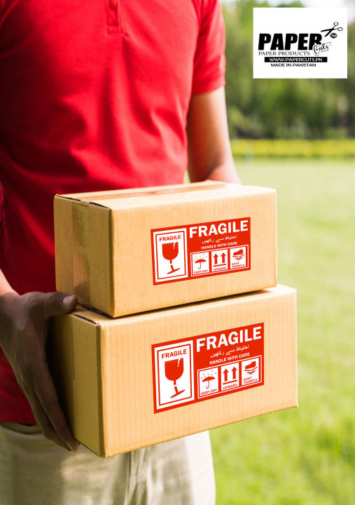 PaperCuts Fragile Sticker for courier flyer packing carton best sticky ...
