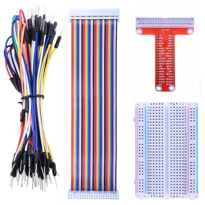 Raspberry pi GPIO Breakout Expansion Kit T-Type Expansion Board + 400 ...