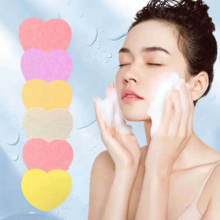 ZEBF--10/20/30/50Pcs Heart Shaped Compressed Cellulose Sponge Makeup ...