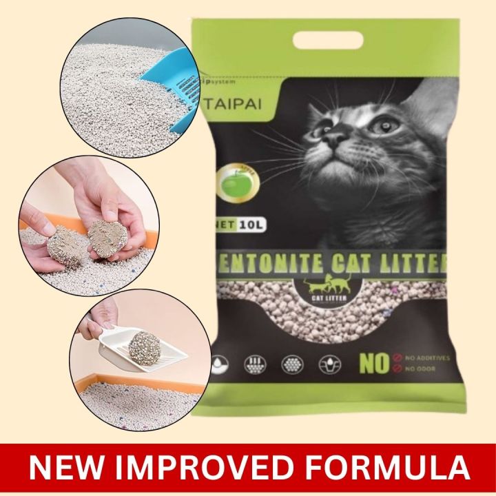TAI PAI Best Quality Easy To Clean 10L Bentonite Cat Litter Improved ...