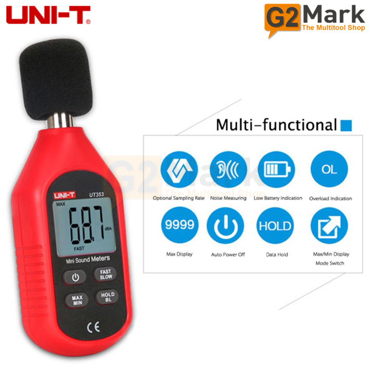 UNI-T UT353 UT353 Sound Level Meter Digital Decibel Meter 30-130dB ...