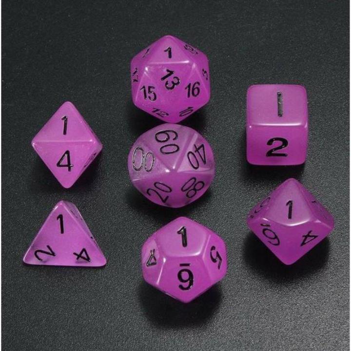 4 Options 7psc/set Luminous Dice Polyhedral Sided Multi-faceted Game Mini Set Dice Board Game ...