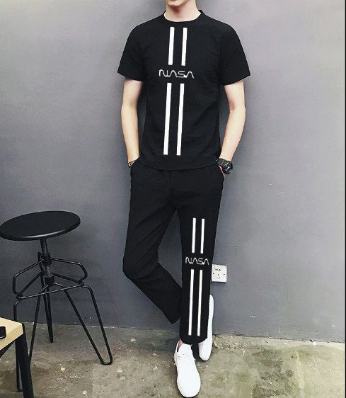 Black NASA Printed summer tracksuit soft & comfortable fabric premium ...