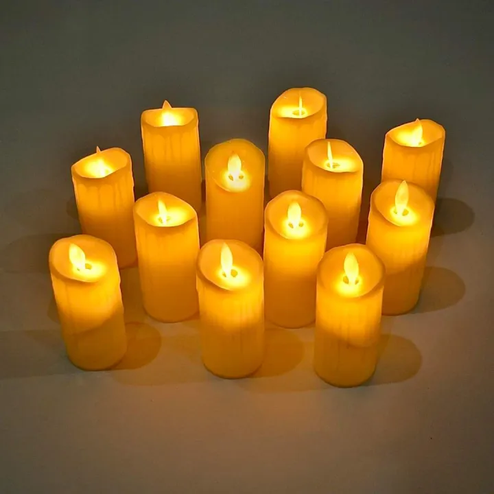Pack of 4 Smokeless Small Rocking LED Candles Red Color – Tealight ...