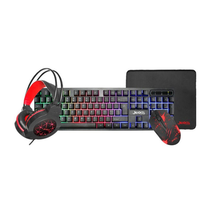 4in1 Jedel Cp01 Combo Keyboard Mouse Headphone And Mousepad Combination Of Jedel Gaming