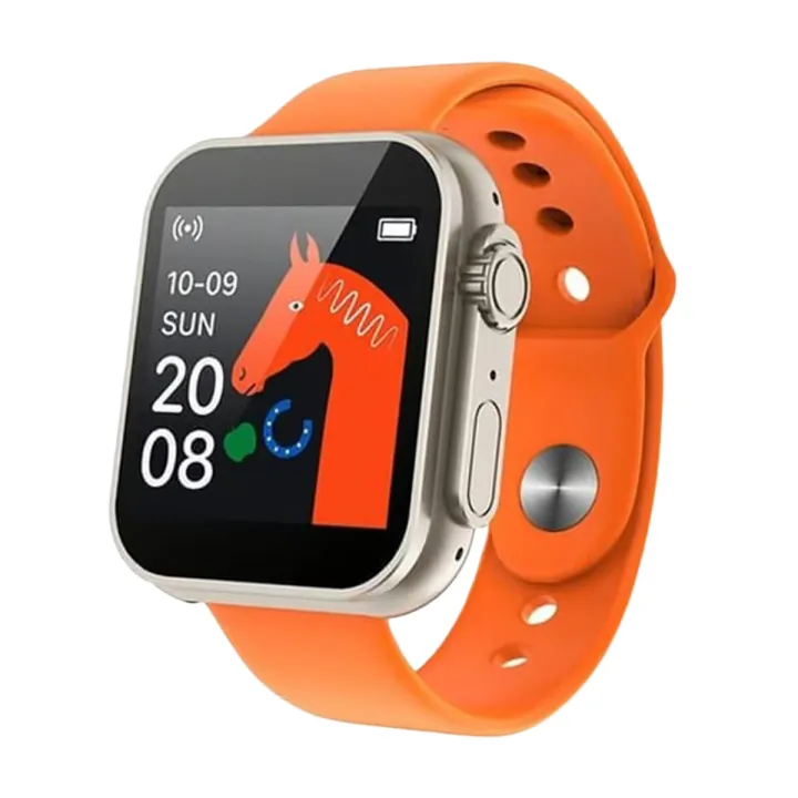D20 Ultra Orange Smart Watch Fitness Band with Sensor Touch, 2 Days ...