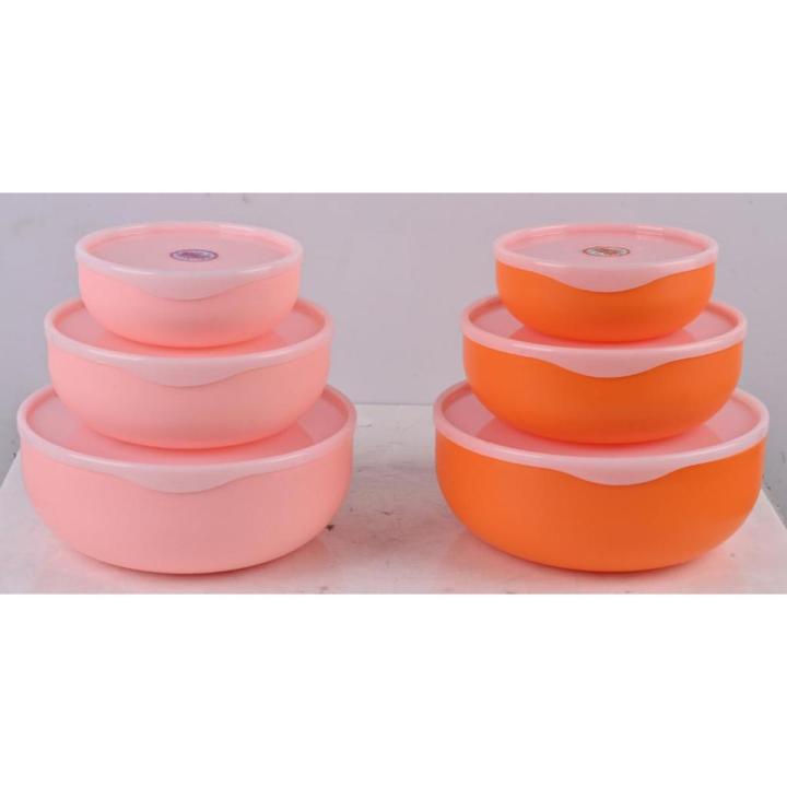 4 Pcs Food Storage Box Set Round Shape Plastic Bowl Plastic Lunch Box ...