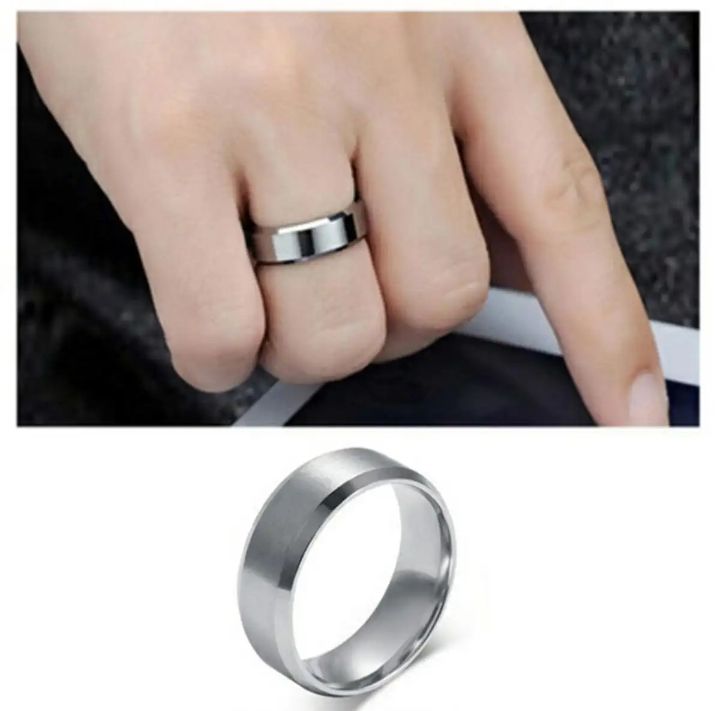 Silver Cut Stainless Steel Ring For Men Ring For Boys - Never Fade ...