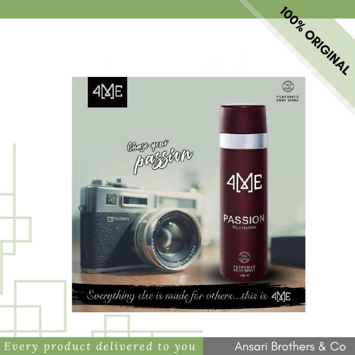 4ME PERFUMED BODY SPRAY PASSION POUR FEMME 120 ML (1 Pack) | Daraz.pk