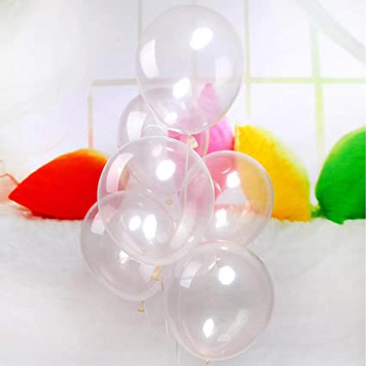 Pack of 25 Transparent Balloons 12 inch Clear Latex Balloons for ...