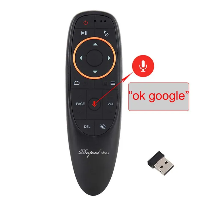 G10S Air Mouse Wireless Remote with Voice Control & 6-Axis Gyroscope ...