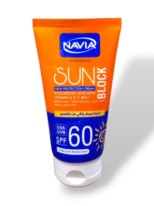 Navia Skin Protection Sun Block Cream Hyaluronic Acid With Vitamin A, E ...