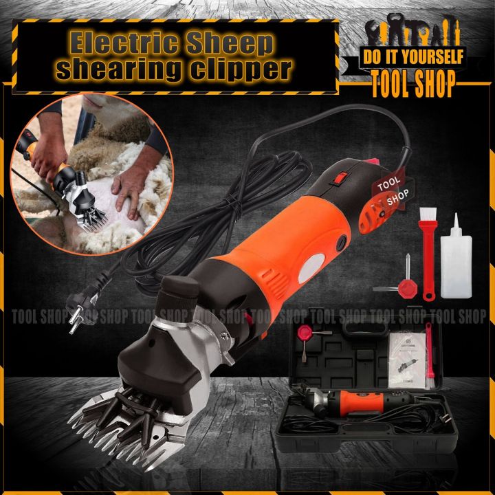 Powerful Electric Sheep Hair Shearing Clipper Kit Shear Wool Cut t ...