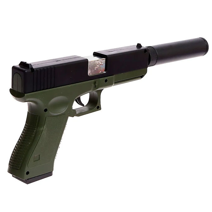 Glock Shell Ejection Adventure Blaster - 32cm Kids' Toygun with 10 Soft ...