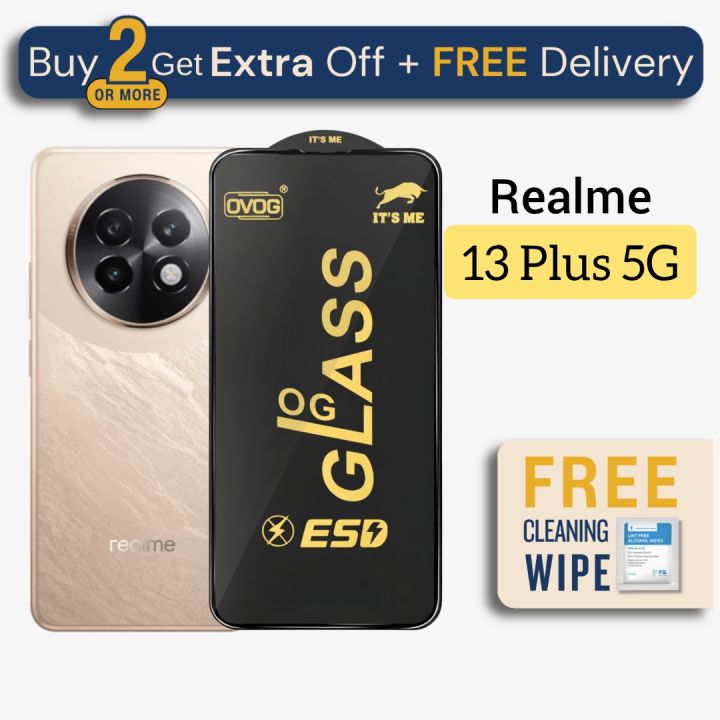 1-5 Pcs - Realme 13 Plus (5G) - OG Gorilla Glass Screen Protector ...
