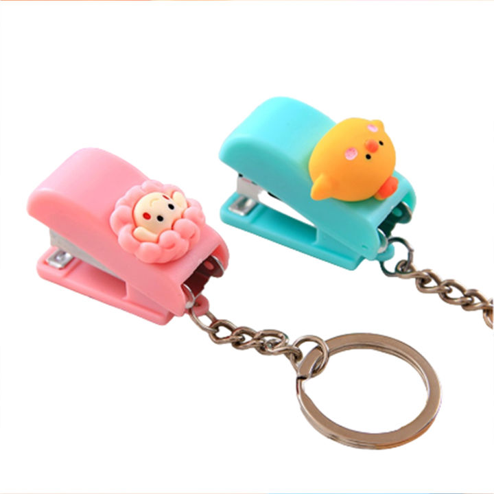 1/3Pcs Cartoon Animal Mini Stapler Cute Portable Stapler Keychain ...