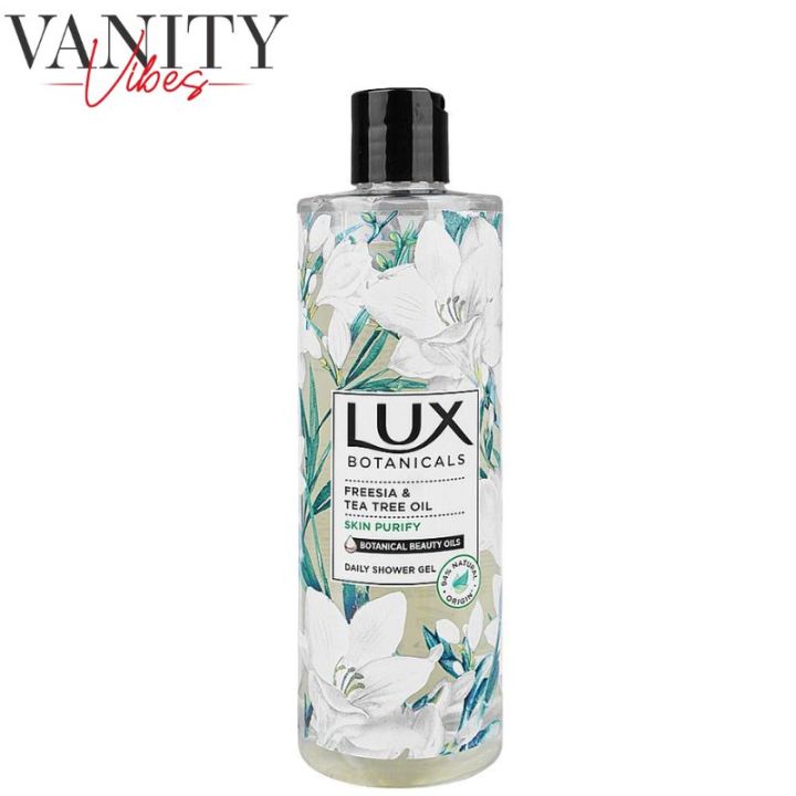 Lux Botanicals Freesia & Tea Tree Oil Daily Shower Gel 500ml Purifying ...