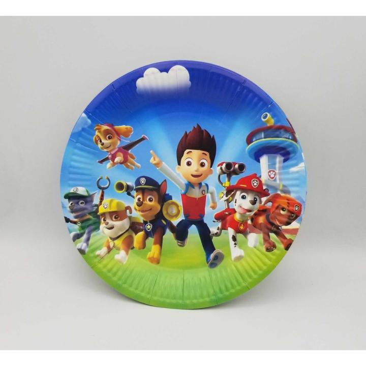 PAW PATROL THEME PAPER PLATES - PACK OF 10 PAPER PLATES - PAW PATROL ...