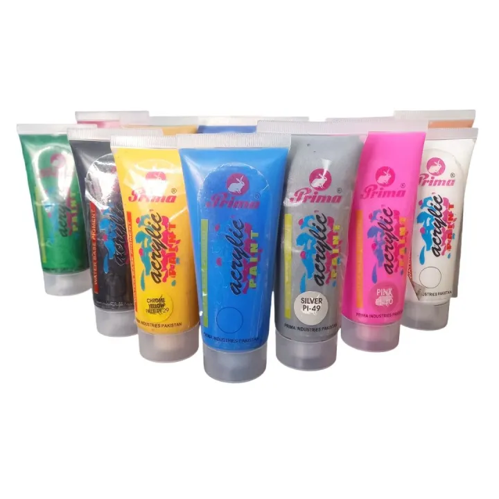 Prima Acrylic Paint / Prima Acrylic Fabric Paint Each 75ml | Daraz.pk